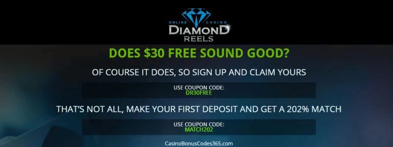 Diamond Reels Casino $30 No Deposit FREE Chips plus 202% Bonus – Casino ...