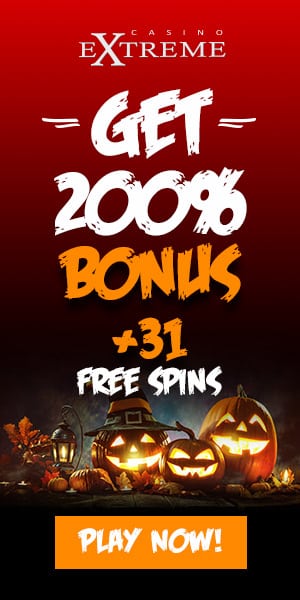 Casino Extreme 200% Match plus 31 FREE Spins Exclusive Halloween Offer ...