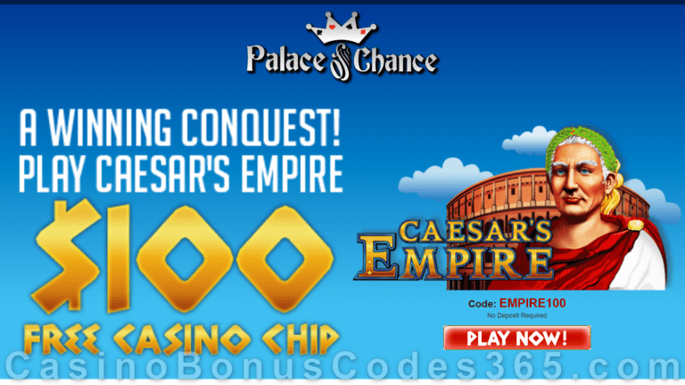 Palace of Chance $100 FREE Chip No Deposit New Players Promo – Casino ...